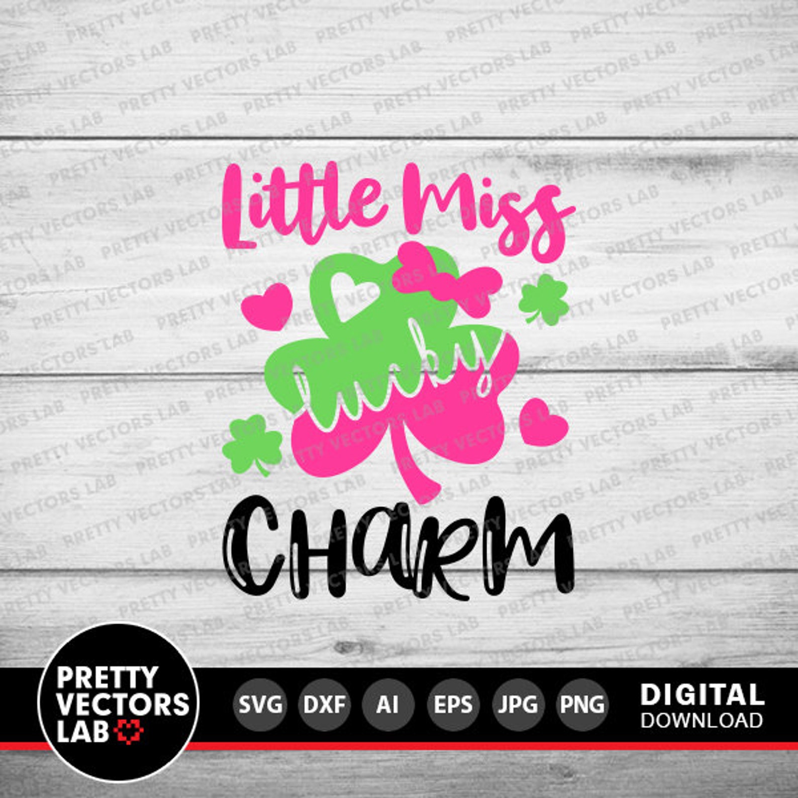 Little Miss Lucky Charm Svg St. Patrick's Day Cut Files - Etsy