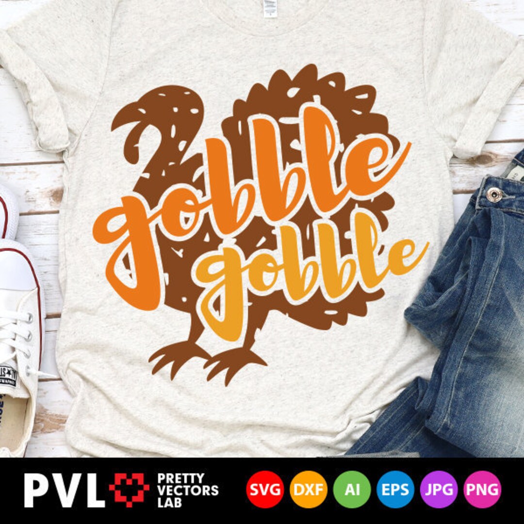 Grunge Turkey Svg, Thanksgiving Svg Dxf Eps Png, Gobble Svg, Distressed ...