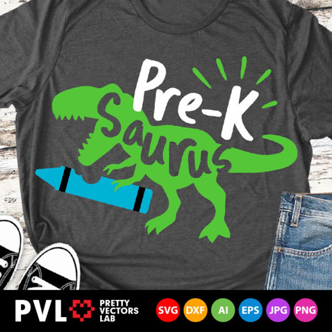 Boy Pre-k Svg Pre-k Saurus Svg Back to School Svg Dxf Eps | Etsy