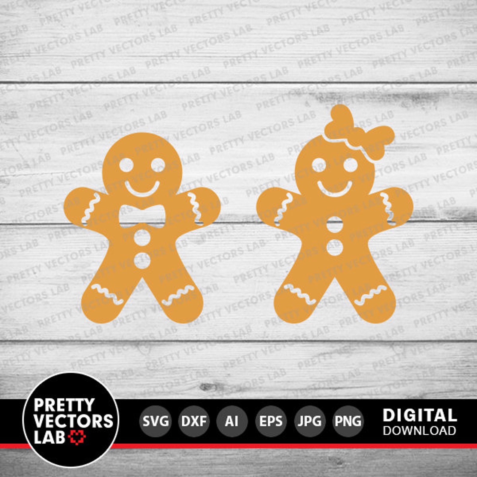 Gingerbreads Svg, Christmas Svg, Gingerbread Couple Svg Dxf Eps Png ...