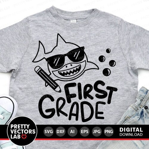 Pre-k Shark Svg Back to School Svg Preschool Svg Dxf Eps - Etsy