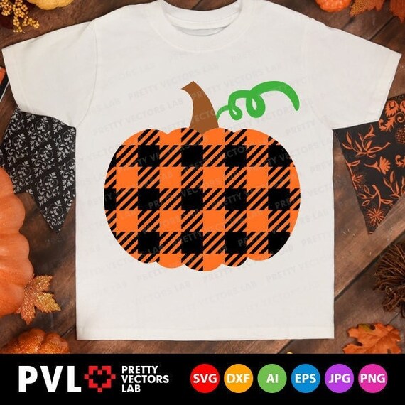 Plaid Pumpkin Svg Thanksgiving Svg Fall Sign Cut Files | Etsy