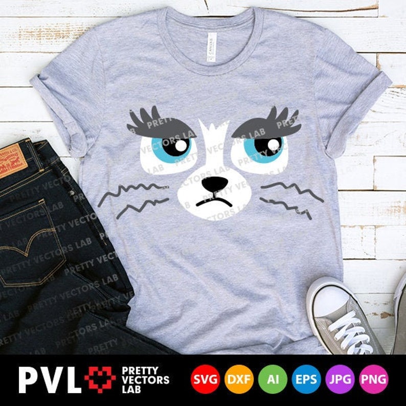 Grumpy Cat Svg Funny Cat Face Svg Girls Cut Files Kids Svg - Etsy