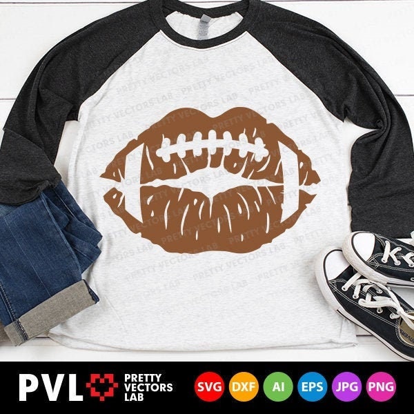 Football Lips Svg Cheerleader Svg Grunge Football Svg Kiss - Etsy