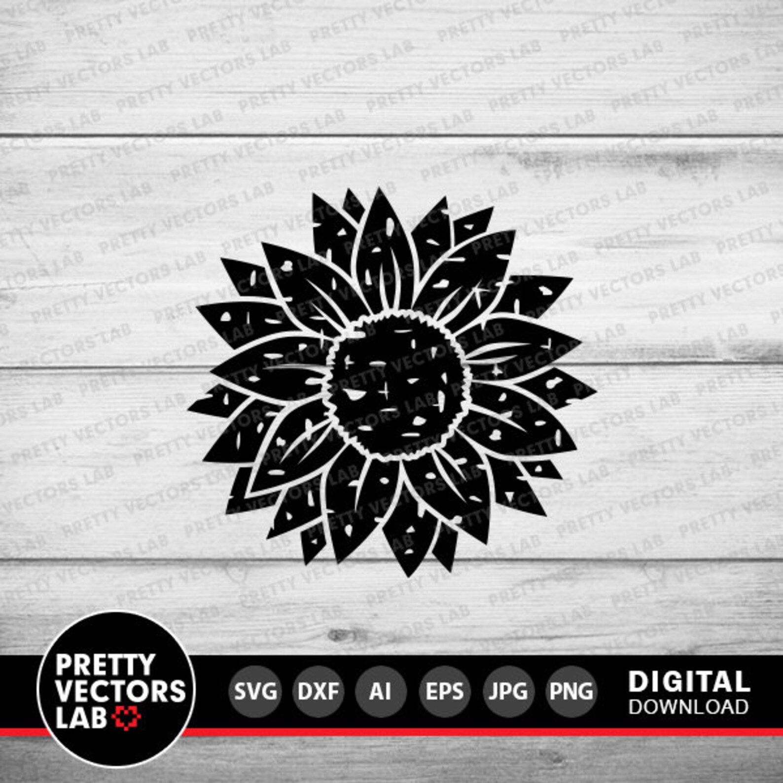 Sunflower Svg, Grunge Sunflower Svg, Cute Flower Cut Files, Fall Sign ...