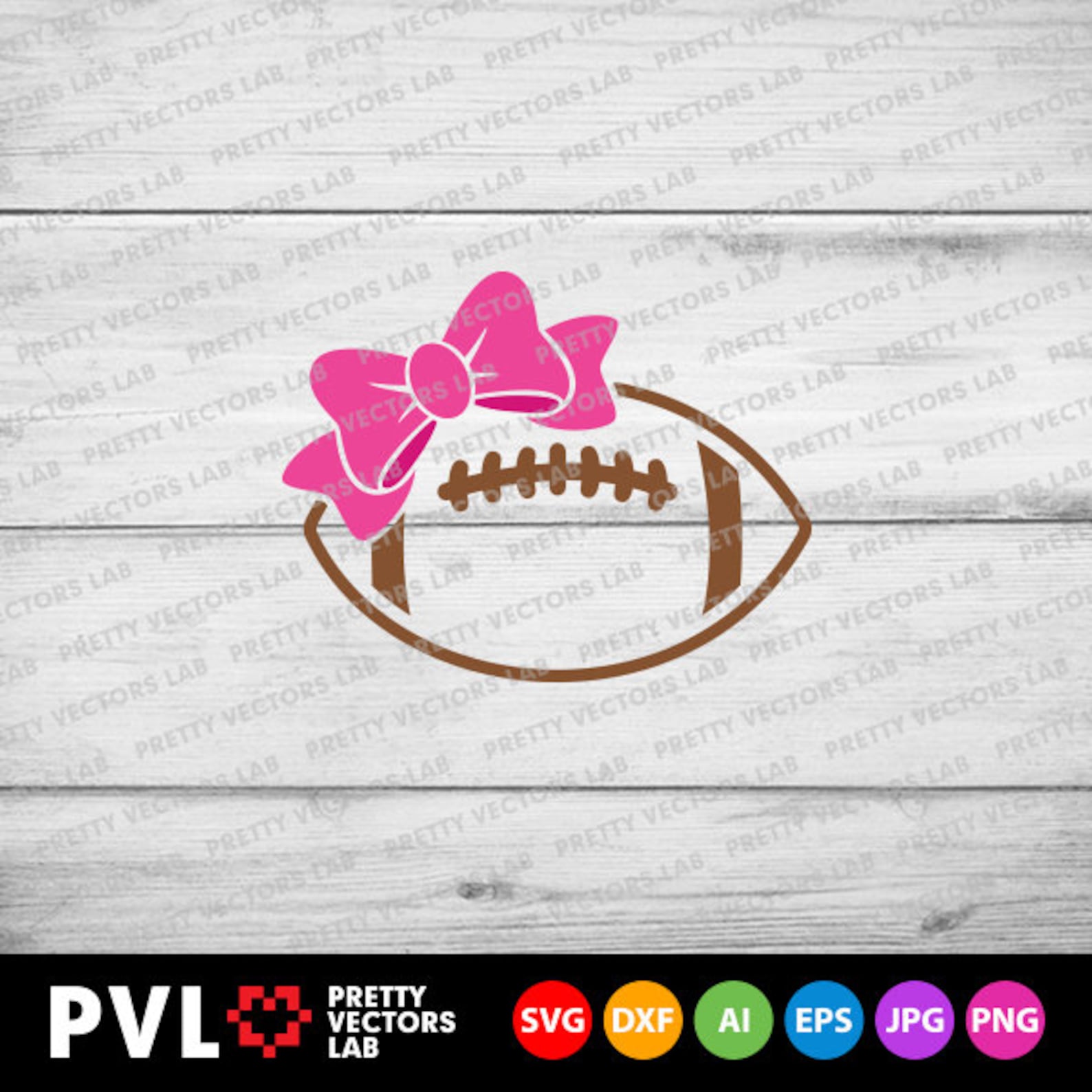 Football With Bow Svg, Football Svg, Girls Cut Files, Cheer Sister Svg ...