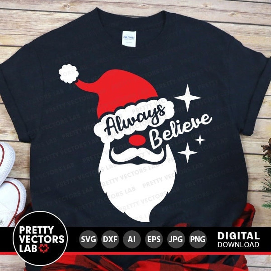 Christmas Svg, Believe Svg, Santa Svg Dxf Eps Png, Christmas Cut File ...