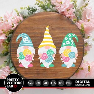 Spring Gnomes Svg, Easter Gnomes Svg, Spring Cut Files, Gnome With ...