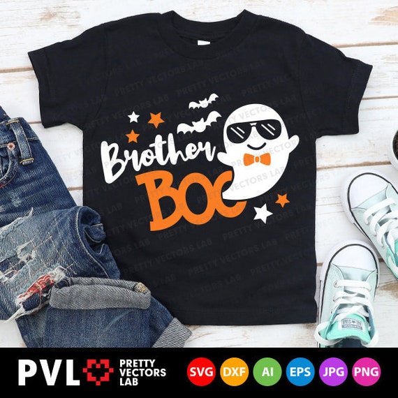 Halloween Svg Brother Boo Svg Boys Halloween Cut Files | Etsy
