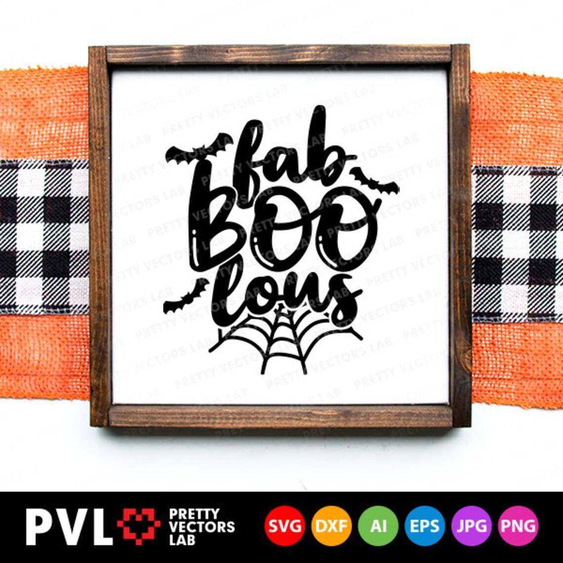 Halloween Svg Fab BOO Lous Svg Halloween Cut Files Spider | Etsy