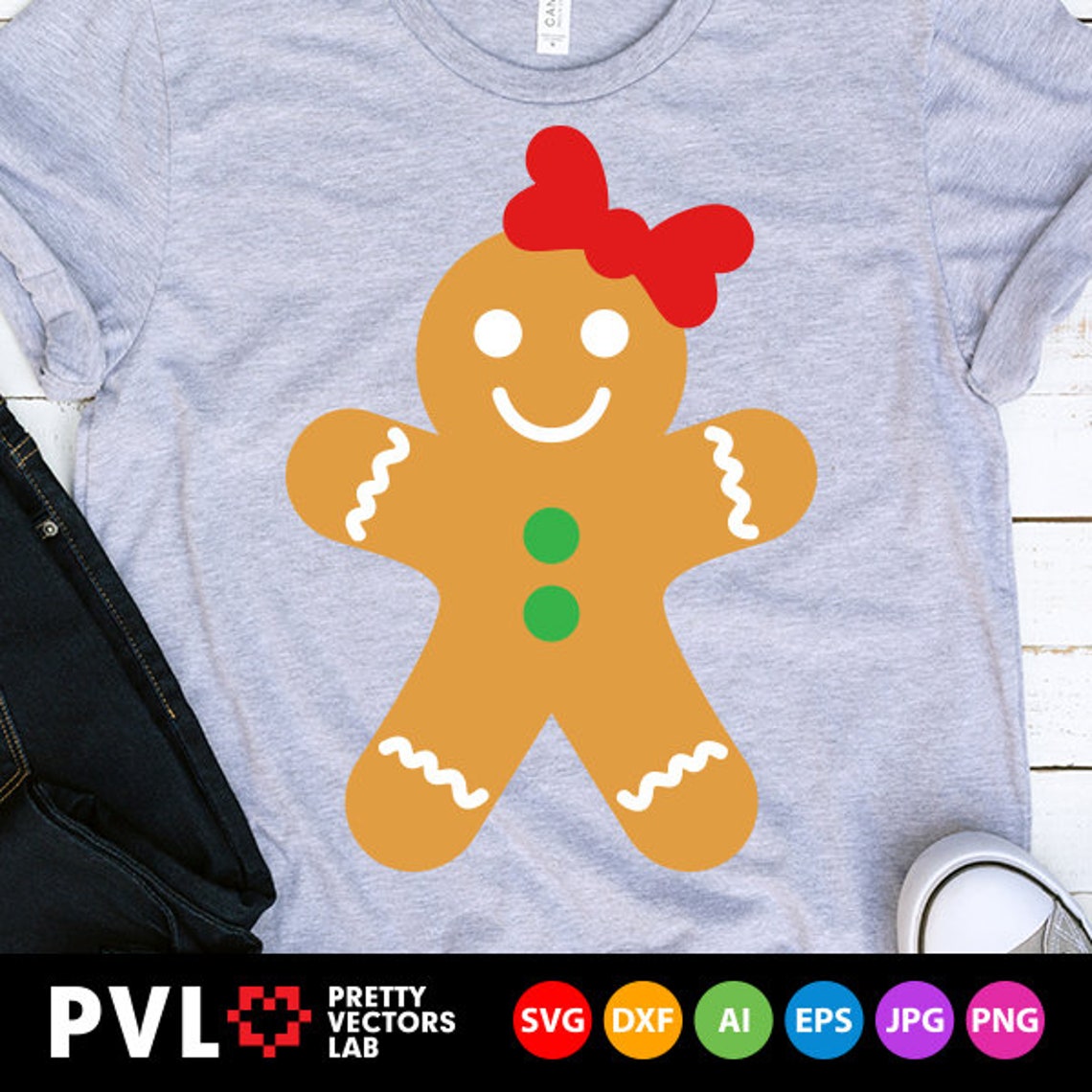 Christmas Svg Gingerbread Girl Svg Gingerbread Svg Dxf | Etsy