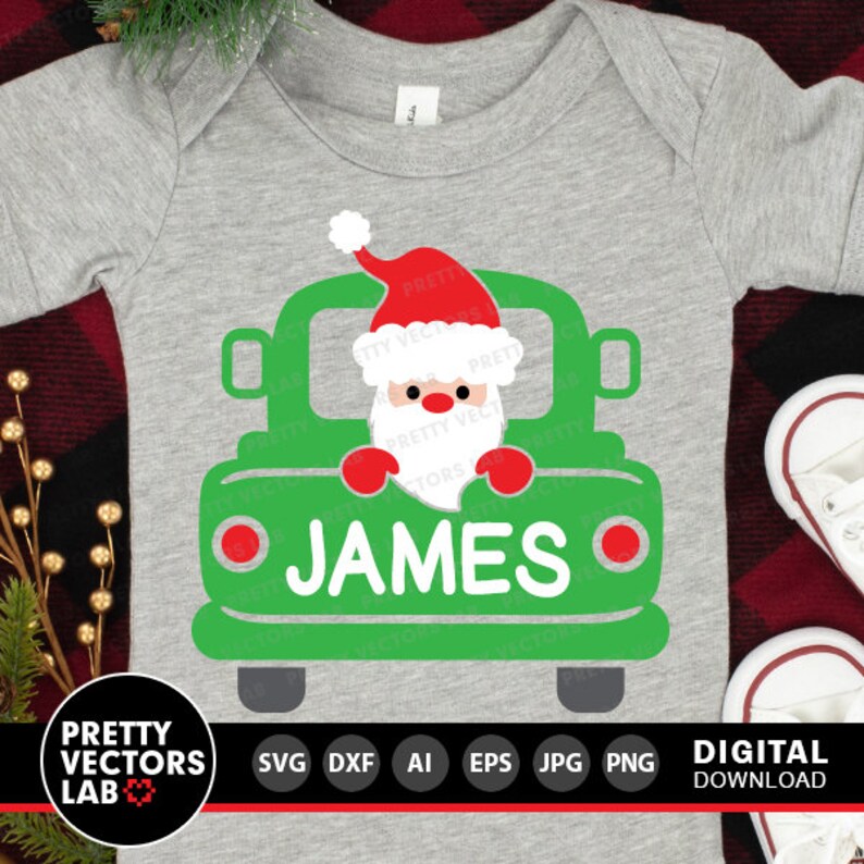 Christmas Truck Svg Santa Svg Vintage Truck Back Svg Dxf Eps - Etsy