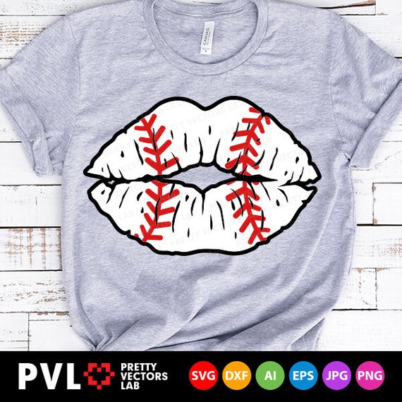 Baseball Lips Svg Grunge Baseball Svg Cheer Mom Cut Files - Etsy