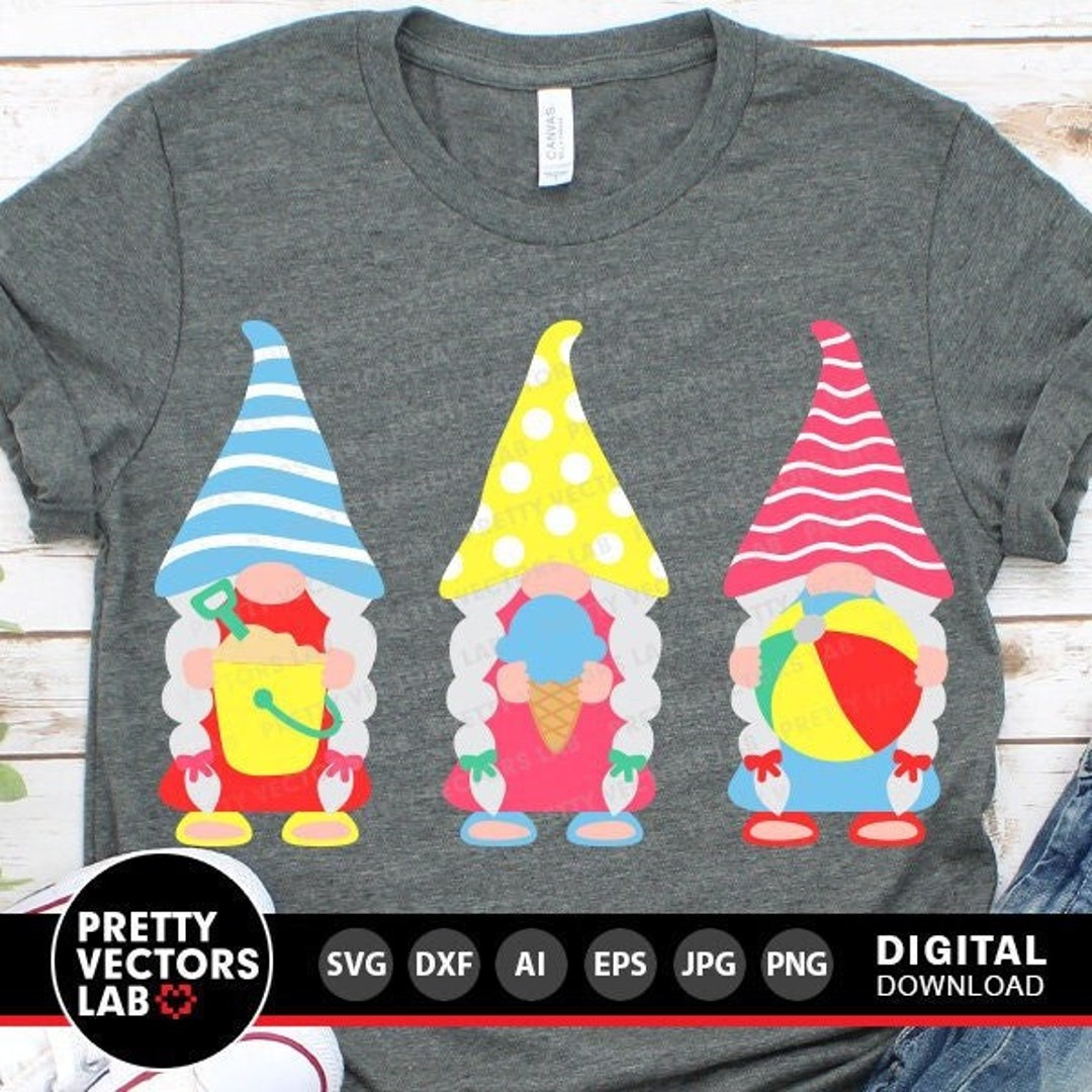Summer Gnomes Svg, Beach Gnome Girl Svg, Tropical Gnomes Svg Dxf Eps ...