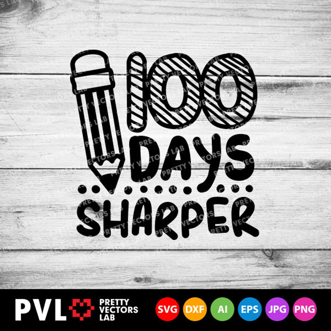 100 Days Sharper Svg 100th Day of School Svg School Shirt | Etsy