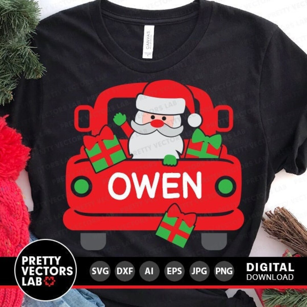 Christmas Truck With Santa Svg, Santa Svg, Funny Christmas Svg Dxf Eps ...