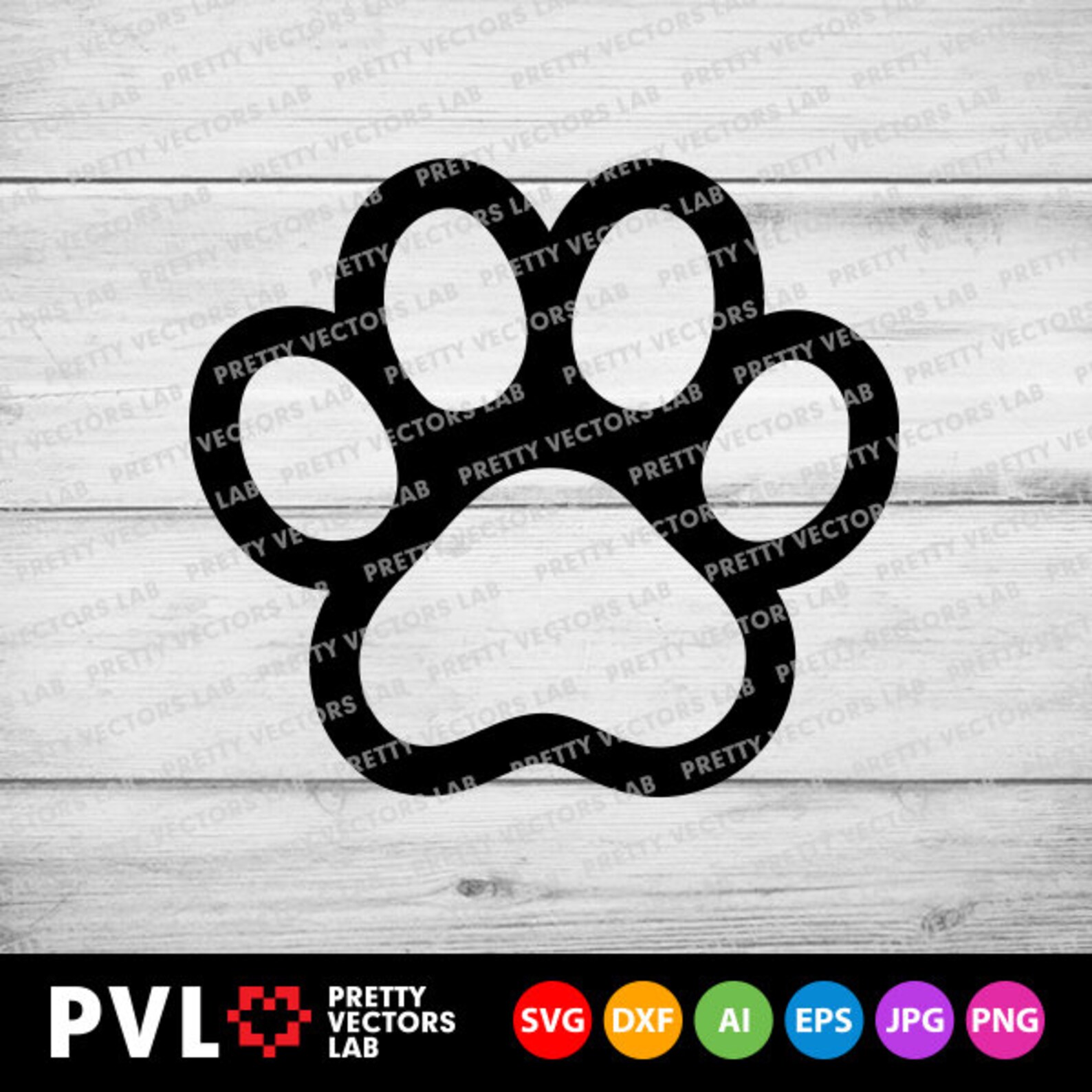 Paw Print Svg Paw Svg Dog Paw Cut Files Cat Paw Clipart - Etsy