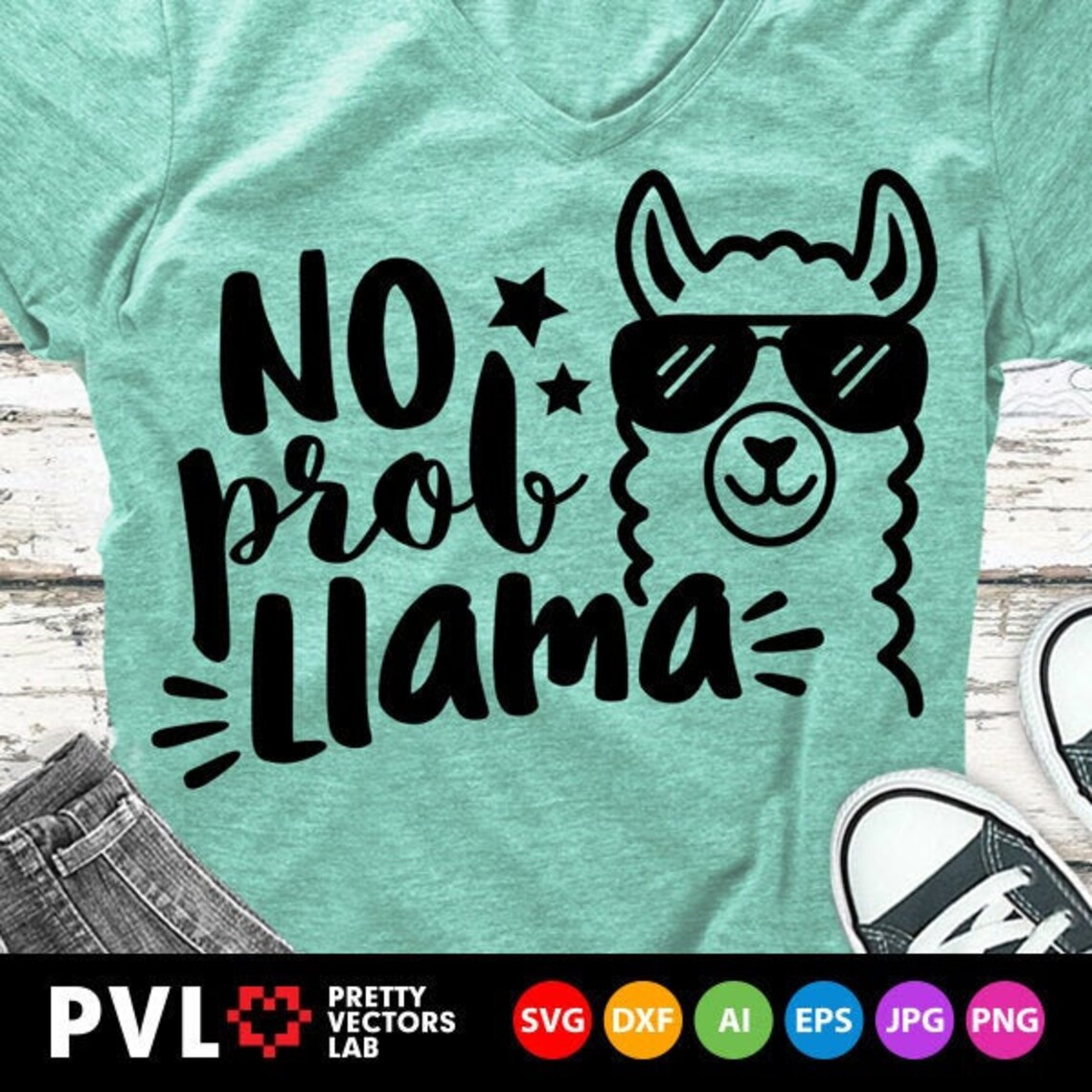 No Prob Llama Svg No Problem Llama Svg Dxf Eps Png Funny | Etsy
