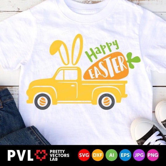 Happy Easter Svg Easter Truck Svg Easter Cut Files Vintage - Etsy