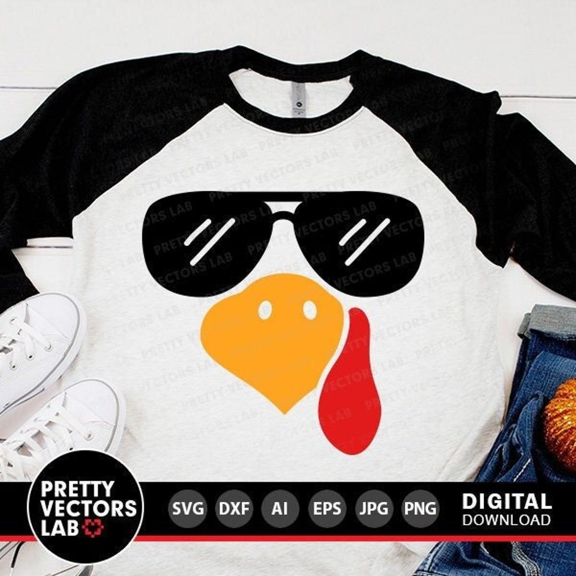 Turkey Face Svg Cool Turkey Svg Boys Thanksgiving Svg Dxf - Etsy