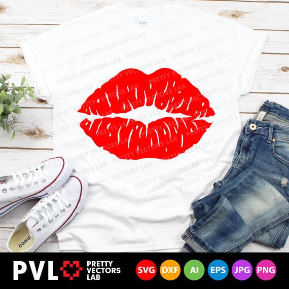 Kiss Svg Valentine's Day Svg Grunge Kiss Cut Files | Etsy