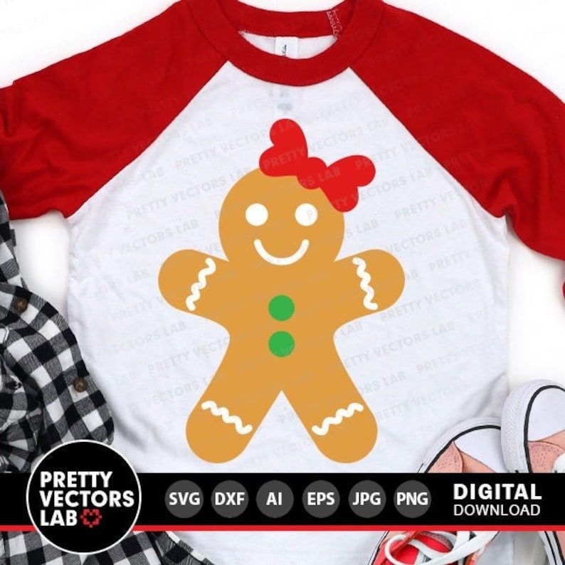 Christmas Svg Gingerbread Girl Svg Gingerbread Svg Dxf - Etsy