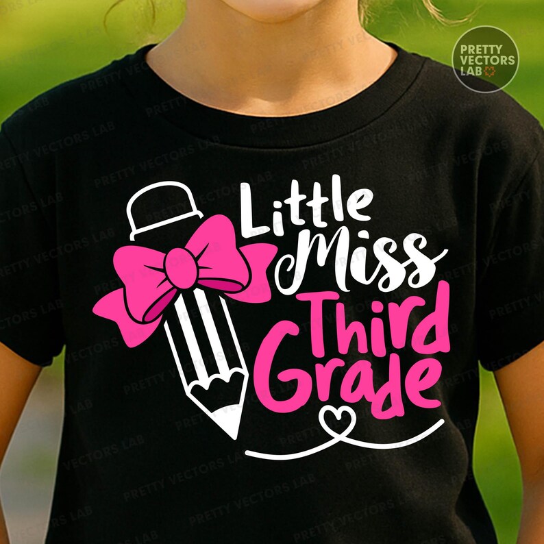 Little Miss Third Grade PNG SVG, Back to School Svg Png, 3rd Grade ...