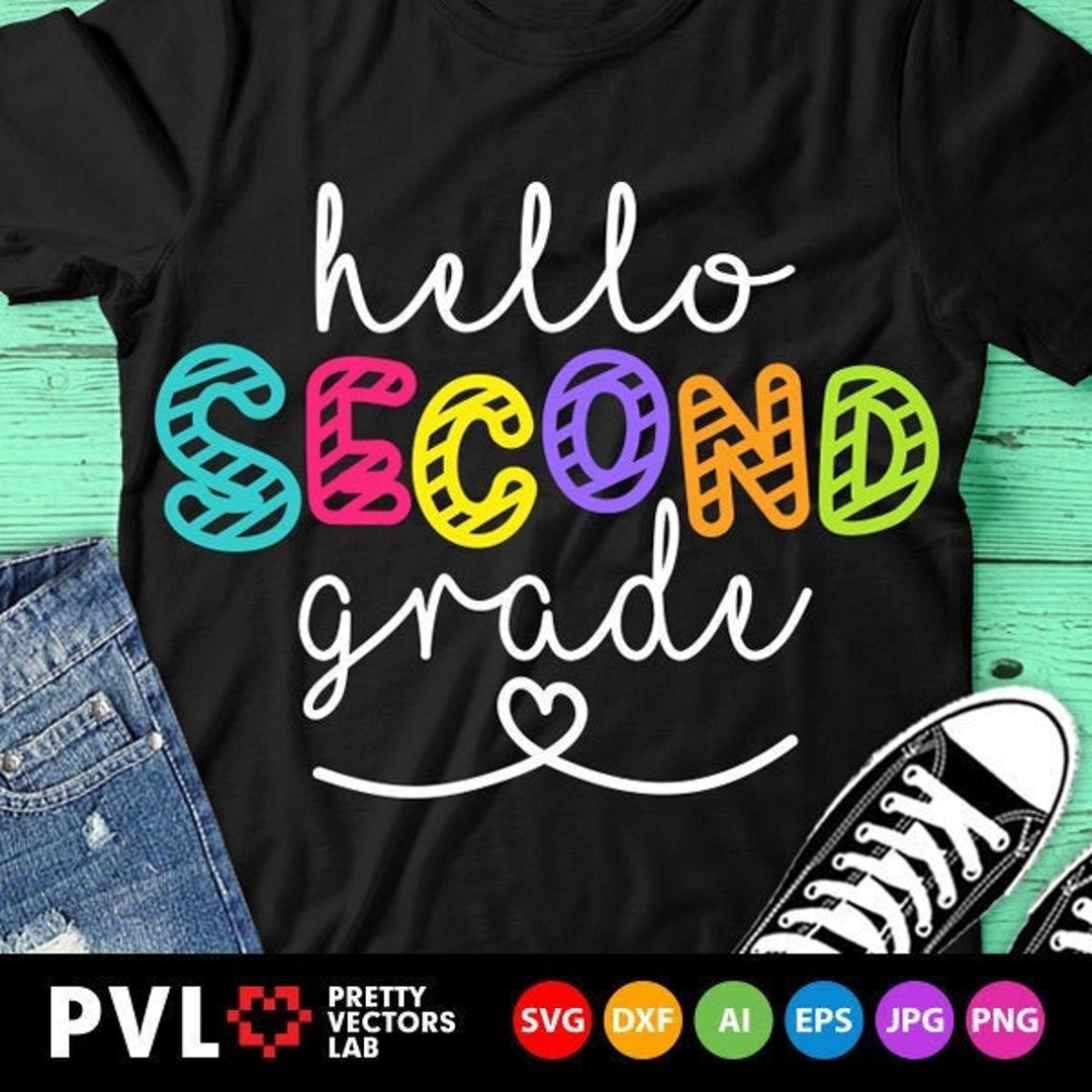 Hello Second Grade Svg Back to School Svg Kids 2nd Grade - Etsy