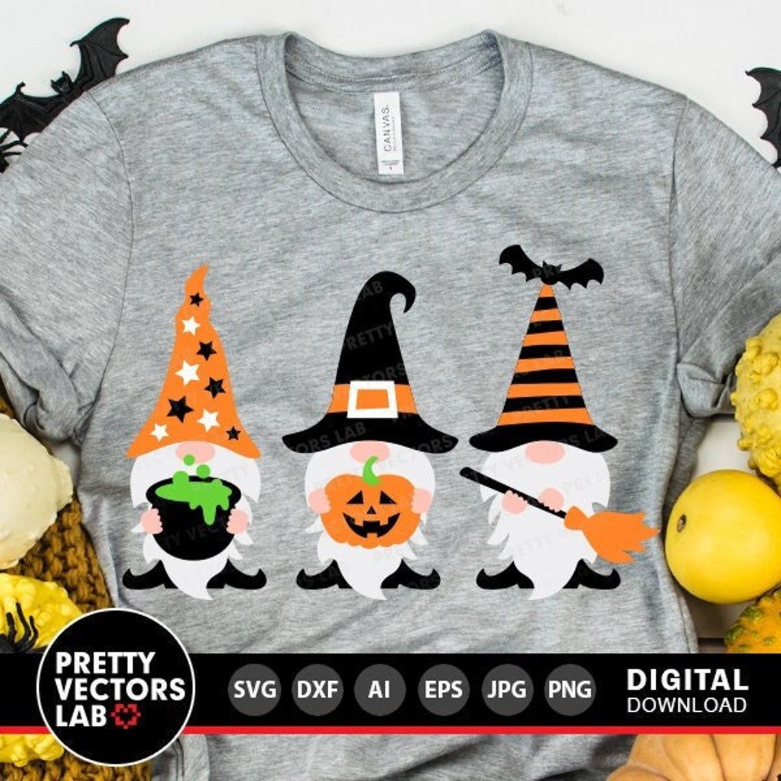 Halloween Gnomes Svg Halloween Svg Fall Cut Files Gnomes - Etsy