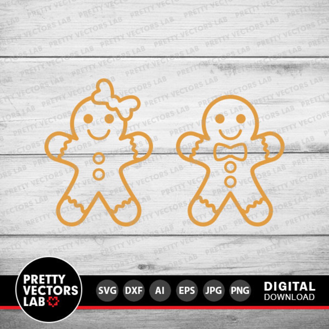 Gingerbread Cookies Svg, Christmas Svg, Gingerbread Couple Svg Dxf Eps ...