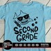 Second Grade Shark Svg, Back to School Svg, 2nd Grade Svg, Dxf, Eps ...