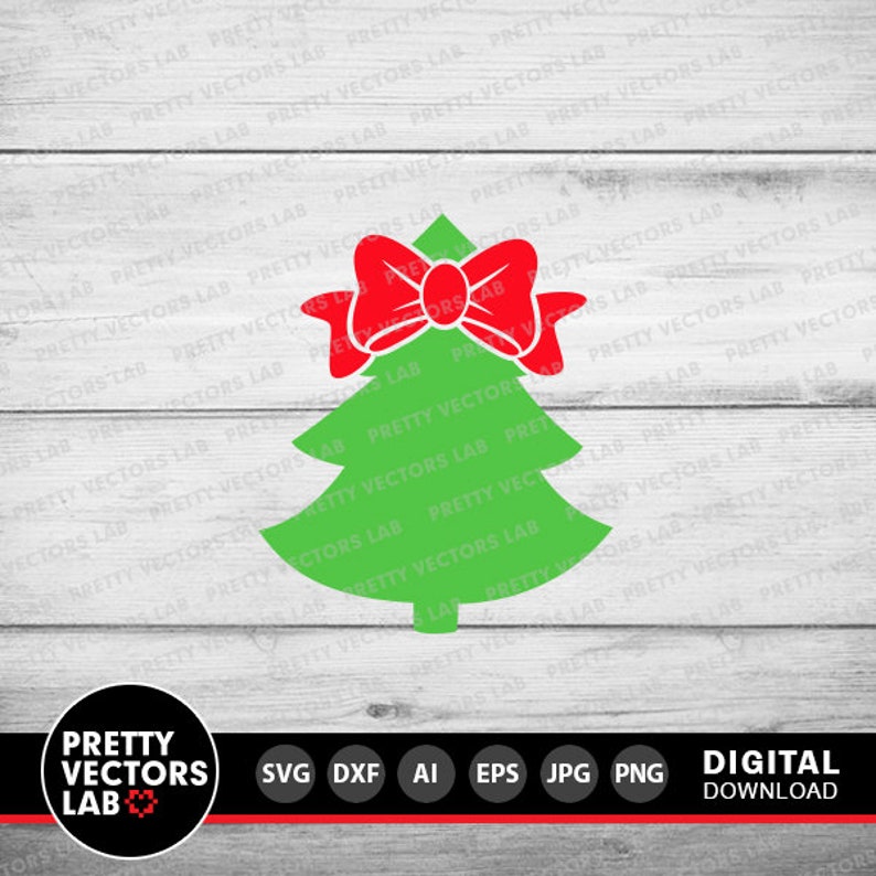 Christmas Tree Svg, Girl Christmas Svg, Christmas Tree With Bow Svg ...