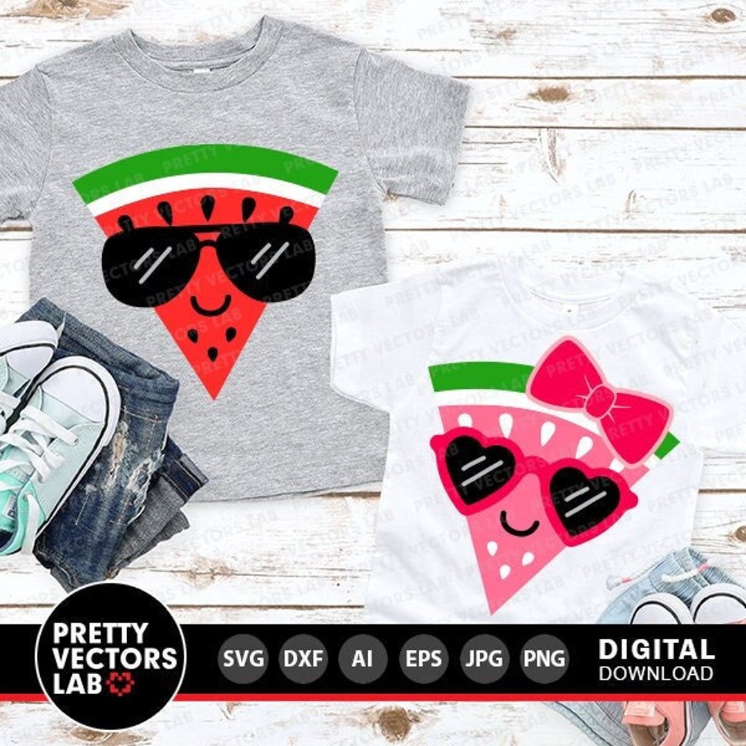 Watermelon Svg, Summer Cut Files, Cute Watermelons Svg Dxf Eps Png ...