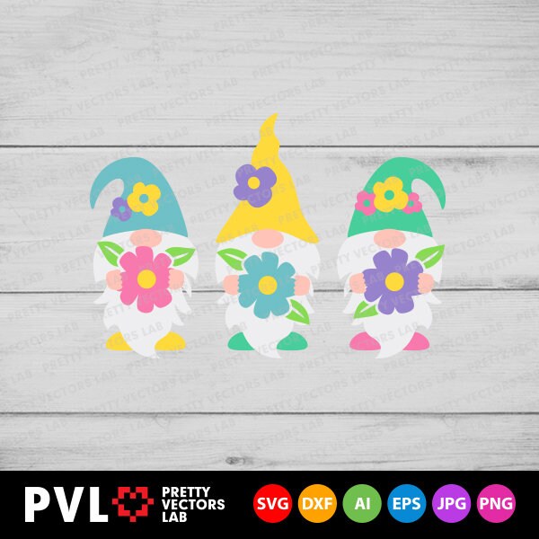 Spring Gnomes Svg Spring Cut File Easter Svg Gnome With - Etsy