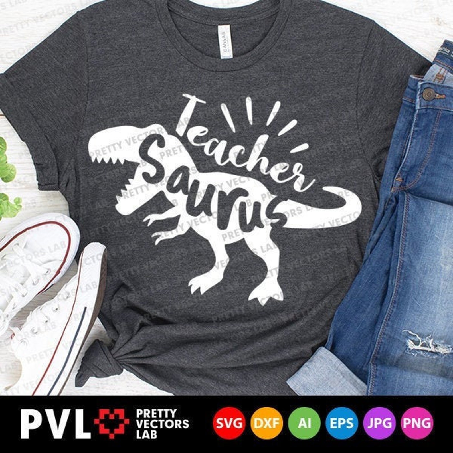 Teacher Saurus Svg Back to School Svg T-rex Dinosaur Svg - Etsy