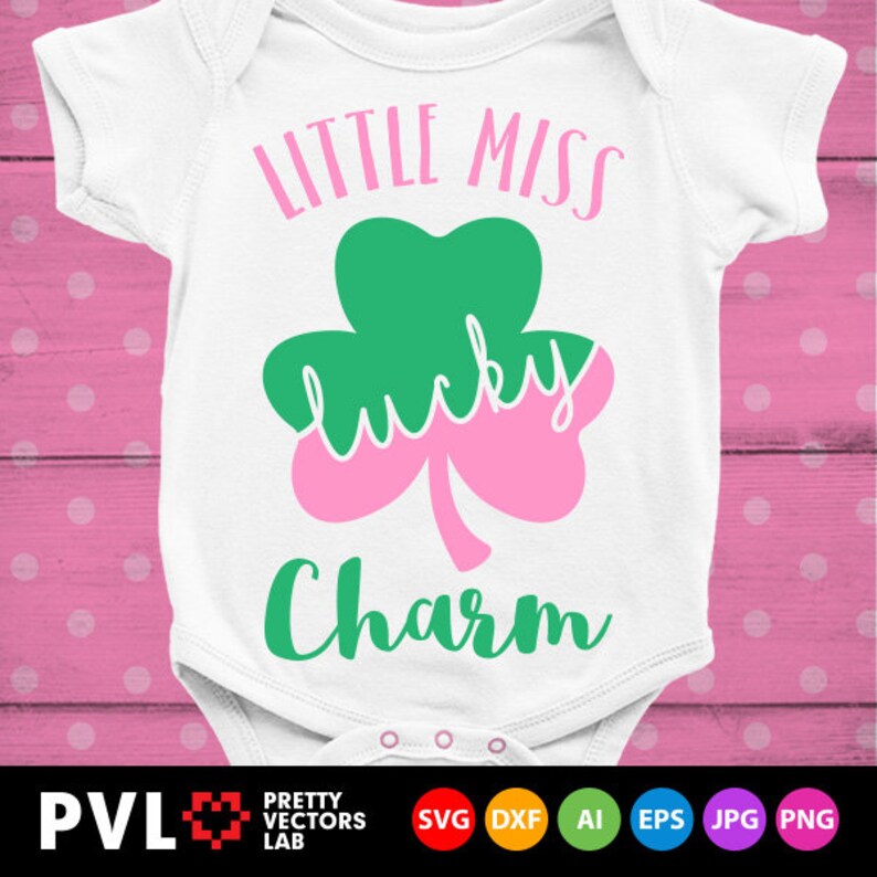 Little Miss Lucky Charm Svg St. Patrick's Day Svg Lucky | Etsy