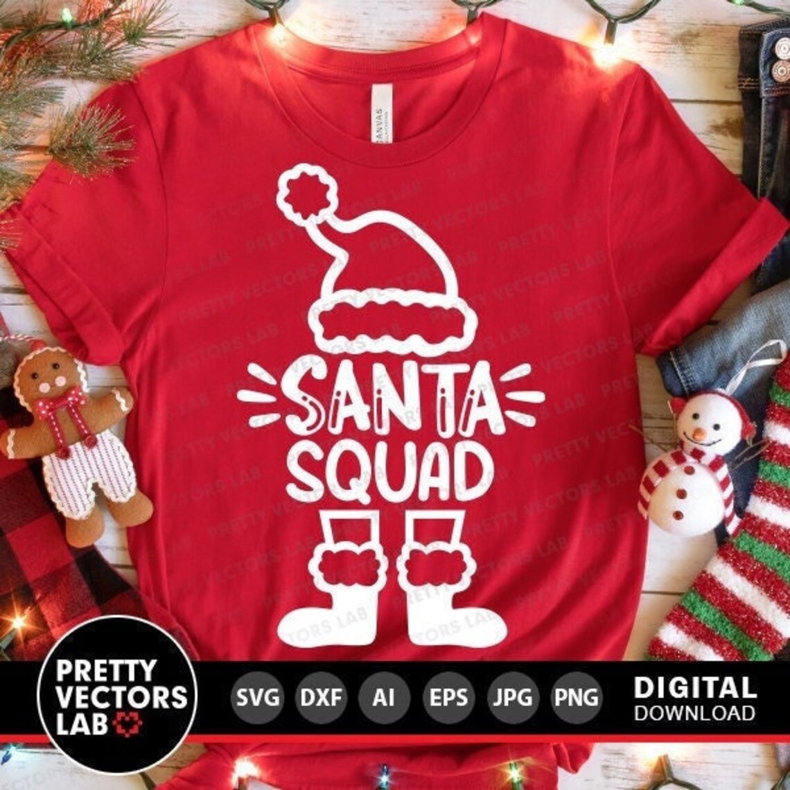 Santa Squad Svg Christmas Svg Dxf Eps Png Santa Crew Cut - Etsy