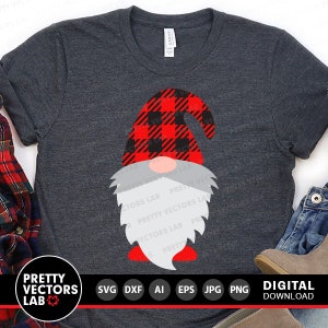 Buffalo Plaid Gnome Svg, Christmas Gnome Svg, Christmas Svg, Dxf, Eps ...
