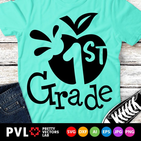 First Grade Svg Back to School Svg 1st Grade Svg Dxf Eps - Etsy