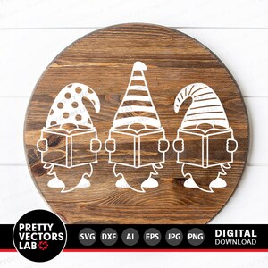 Back to School Gnomes Svg, Gnomes Outline Cut Files, Teacher Svg, Dxf ...