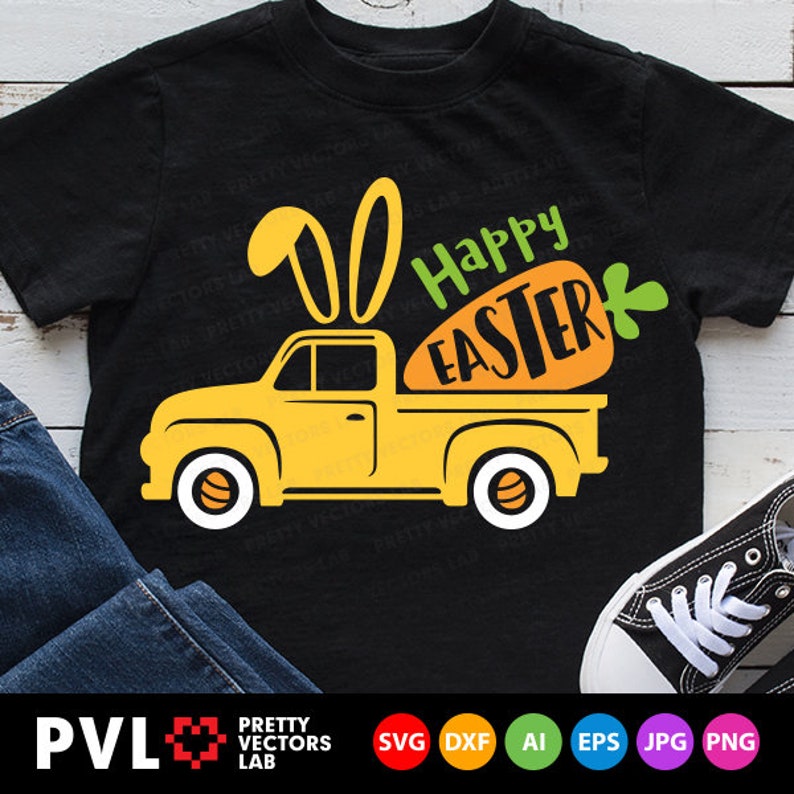 Happy Easter Svg Easter Truck Svg Easter Cut Files Vintage - Etsy