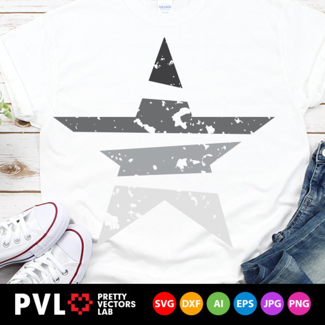 Star Svg Grunge Star Svg Split Star Svg Dxf Eps Png - Etsy