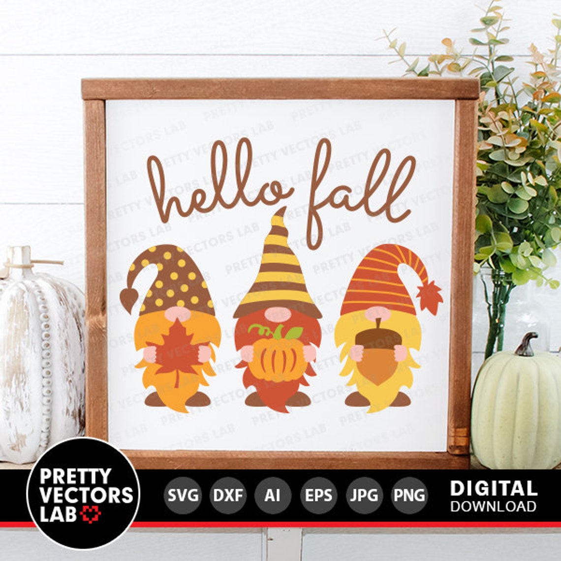 Fall Gnomes Svg, Hello Fall Svg, Autumn Gnomes Svg, Thanksgiving Svg ...