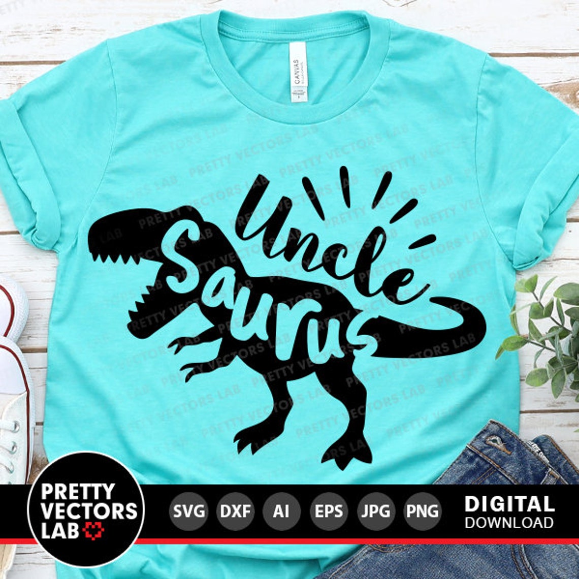Uncle Saurus Svg T-rex Dinosaur Svg Dinosaur Uncle Svg Dxf - Etsy