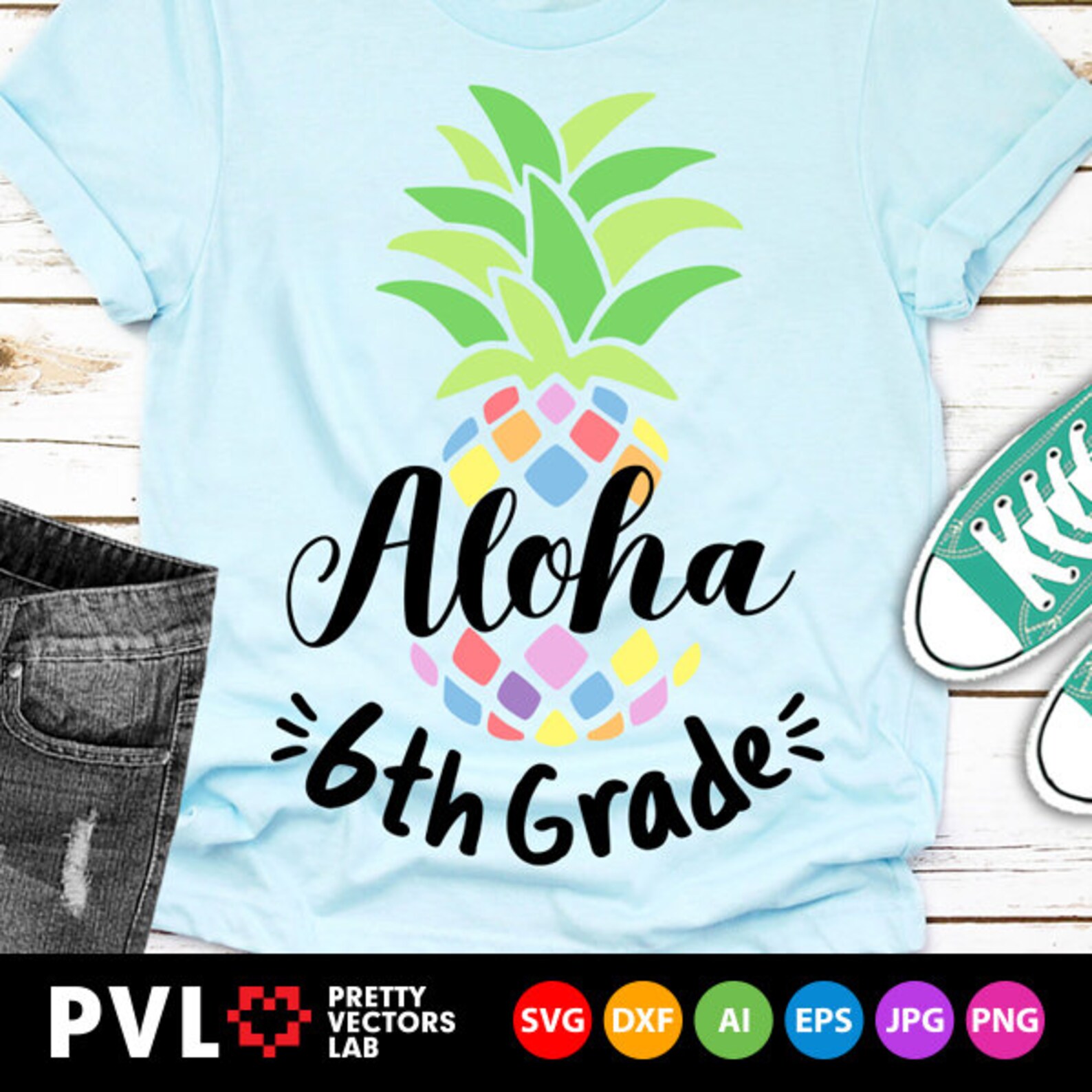 Aloha 6th Grade Svg Back to School Svg Sixth Grade Svg | Etsy