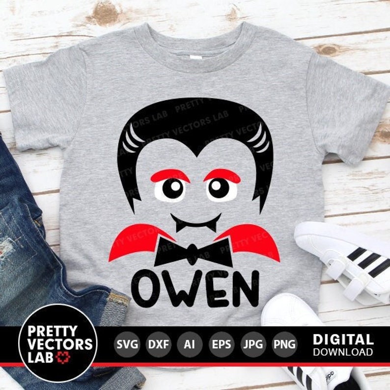 Vampire Svg Kids Halloween Svg Vampire Face Svg Dxf Eps - Etsy