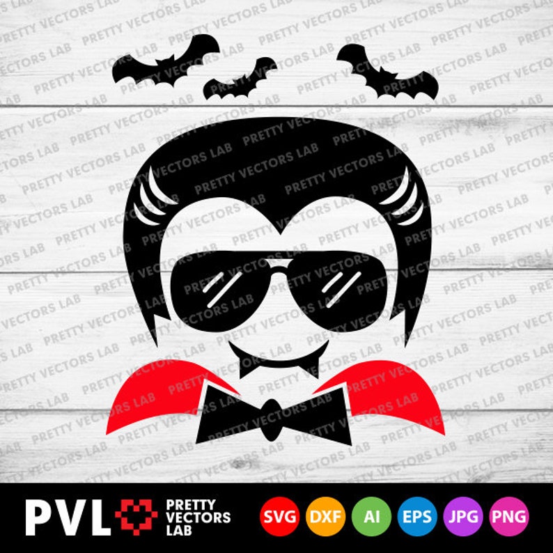 Vampire Face Svg Kids Halloween Svg Cool Vampire Svg Dxf Eps | Etsy