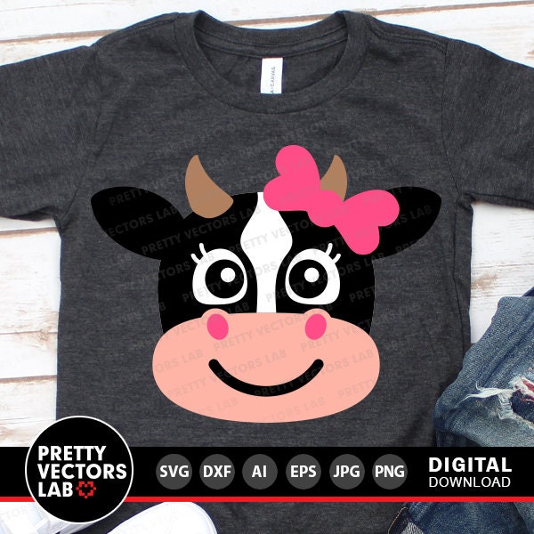 Cow Svg Cow Face Cut Files Kids Svg Farm Animal Svg Dxf Eps - Etsy Israel