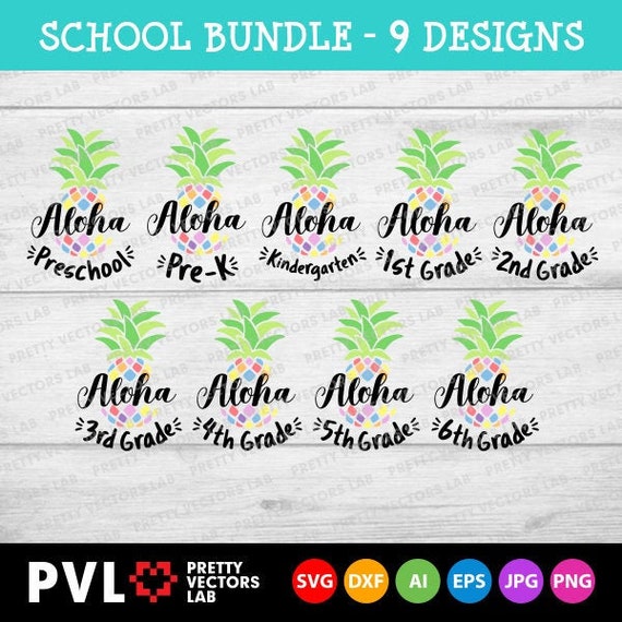 Aloha School Svg Bundle Back to School Svg Teacher Svg Dxf - Etsy