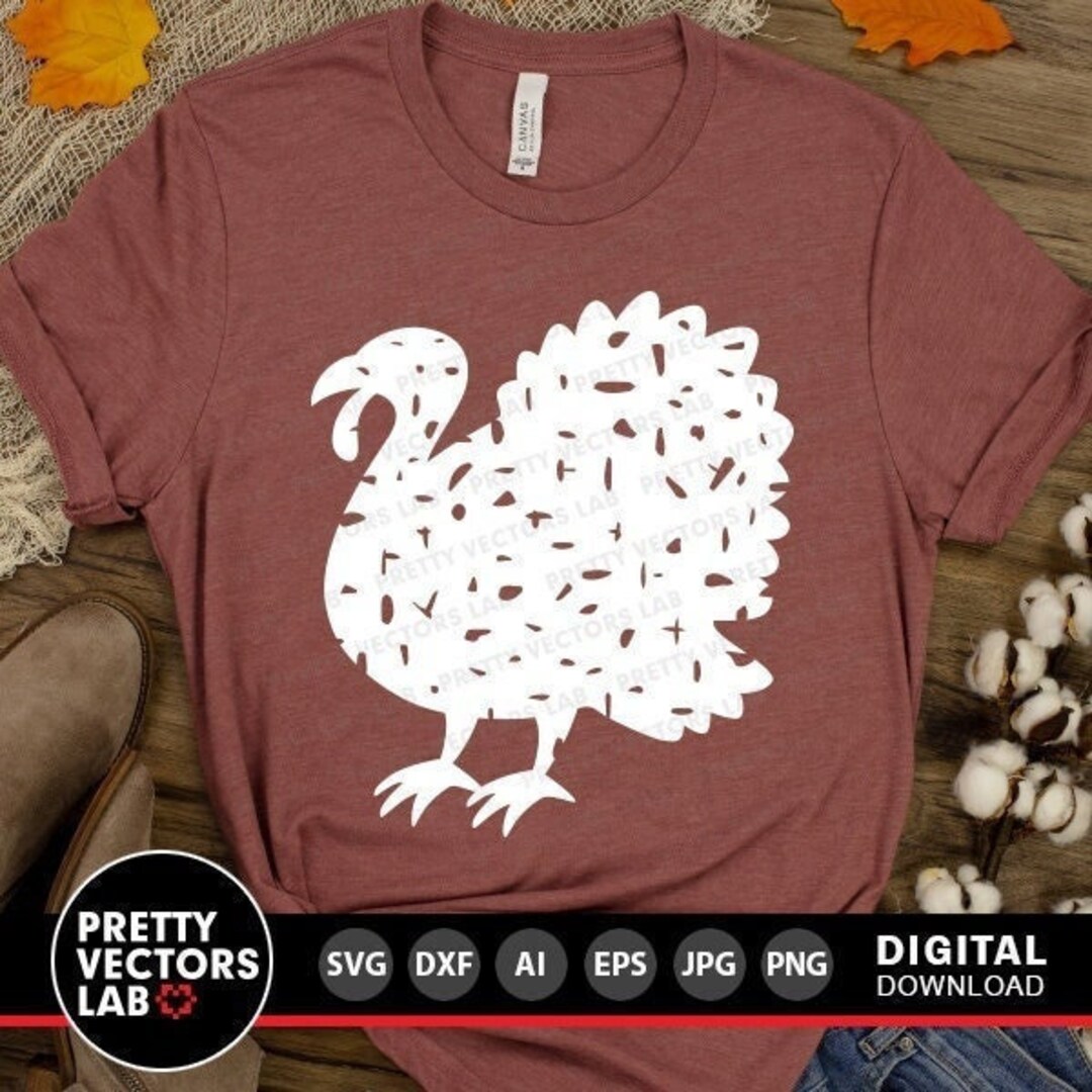 Distressed Turkey Svg, Thanksgiving Svg, Dxf, Eps, Png, Grunge Svg ...